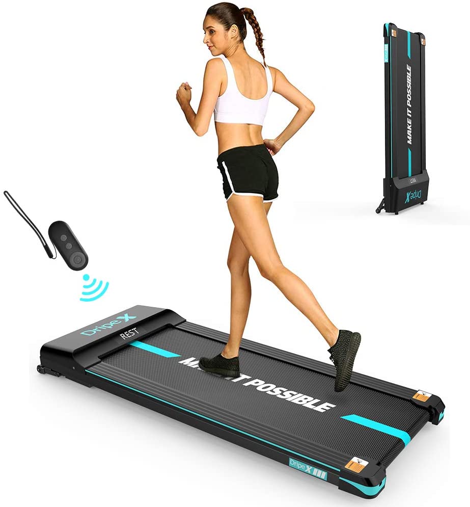 Dripex Under-Desk Treadmill with Remote Control, 1-6KM/H Adjustable Sp ...